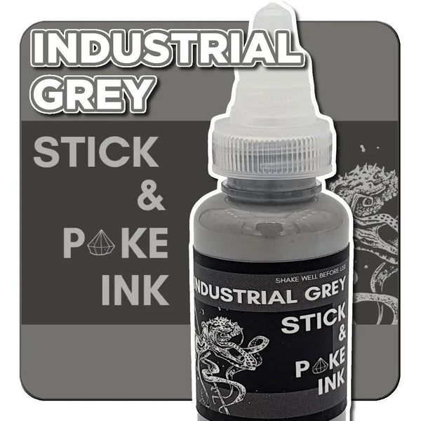 Industrial Grey tattoo Ink for Stick and Poke Tattooists | SINGLE NEEDLE
