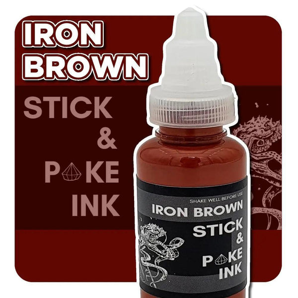 Iron Brown tattoo Ink for Stick and Poke Tattooists | SINGLE NEEDLE